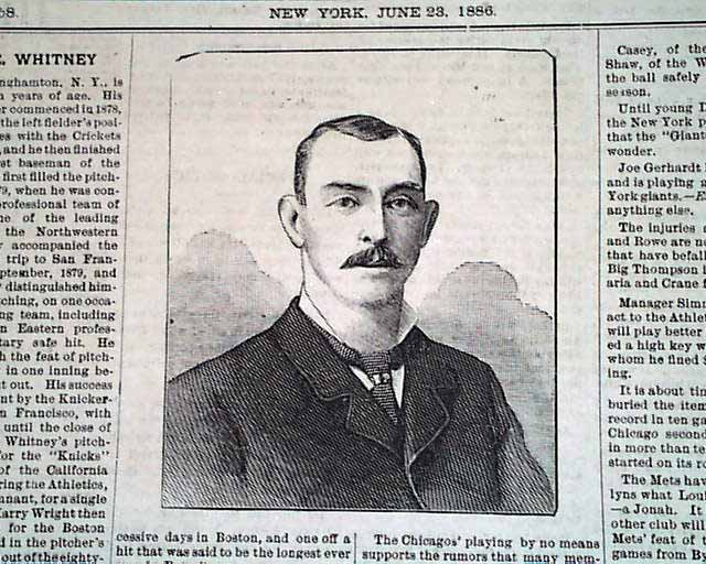 Very rare baseball newspaper from 1886... - RareNewspapers.com