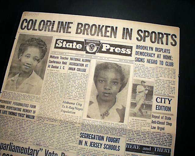 Jackie Robinson breaks the color barrier: in an African-American ...