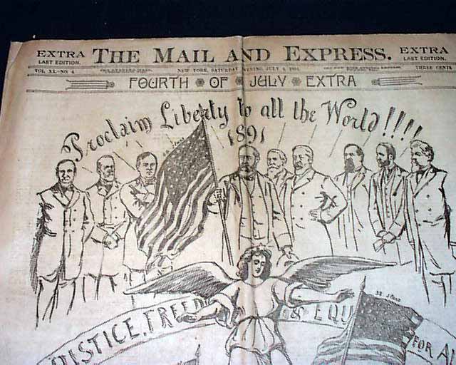 Very graphic Fourth of July newspaper... - RareNewspapers.com