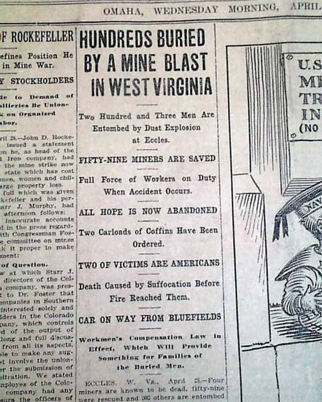 Coal mine explosion disaster... Eccles WV... - RareNewspapers.com