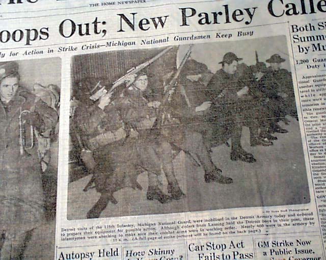 Flint sit-down strike... GM... - RareNewspapers.com