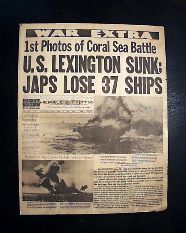 USS Lexington... WWII... - RareNewspapers.com