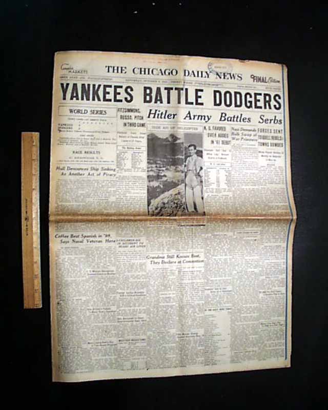 1941 New Yankees vs. Dodgers... World Series.... - RareNewspapers.com