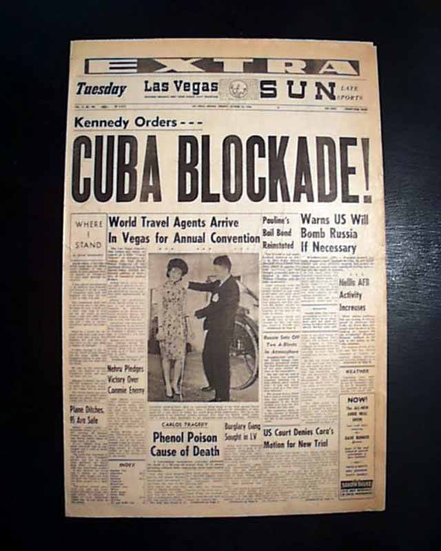 Kennedy announces action in the Cuban missile crisis ...