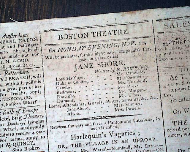 Edgar Allan Poe Parents Theatre Ad In 1808... - RareNewspapers.com