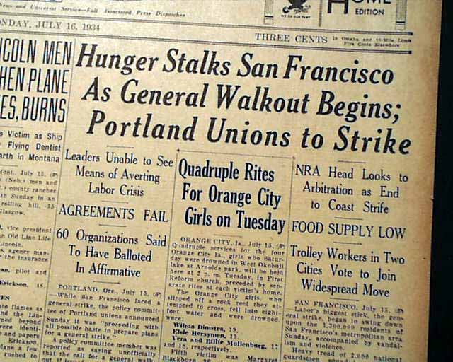 1934 West Coast waterfront strike... - RareNewspapers.com