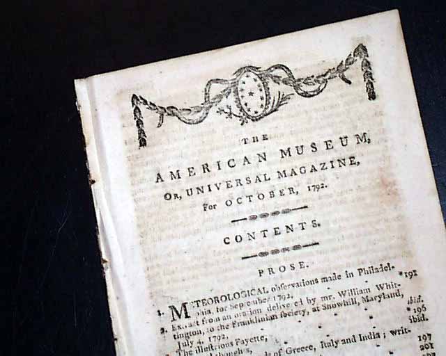 One of the more famous American magazines from the 1700's ...