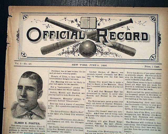 Very rare baseball newspaper from 1886... - RareNewspapers.com