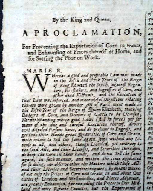 A proclamation by the King & Queen of England... - RareNewspapers.com