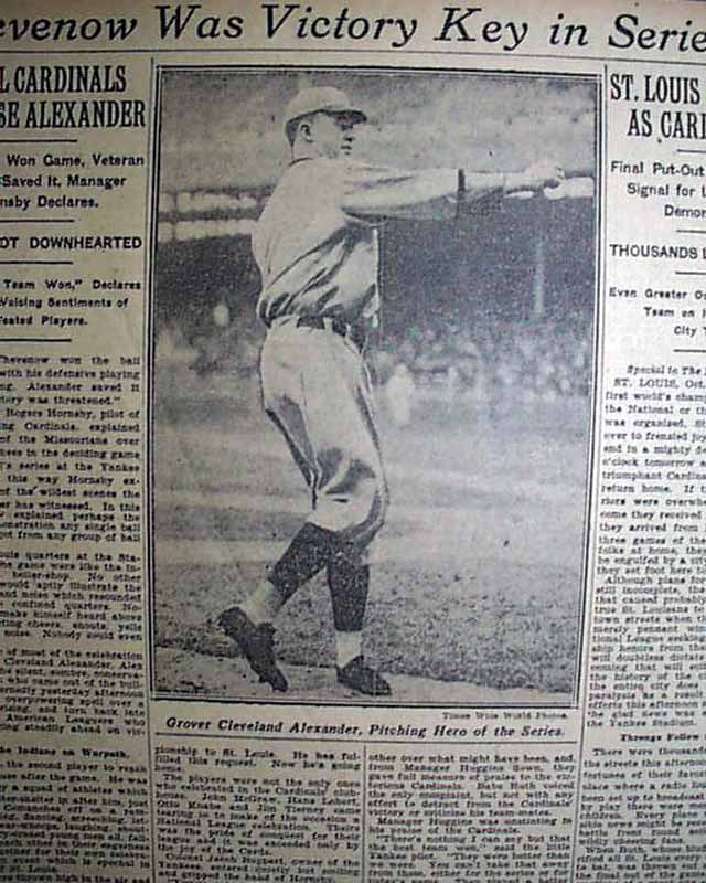 1926 World Series Championship... St. Louis Cardinals vs. New York ...