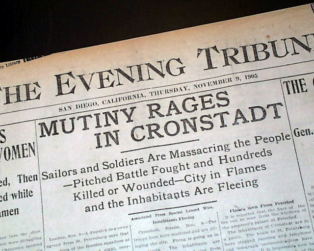 1905 Kronstadt mutinies... massacre... - RareNewspapers.com