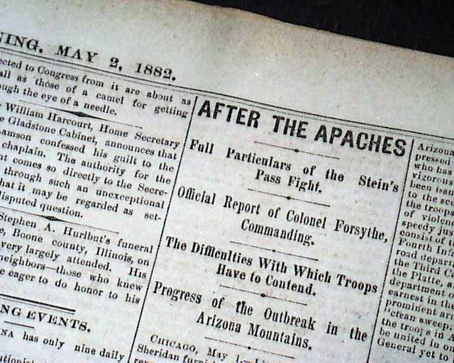 1882 Apache Indians.., Stein's Pass, New Mexico - RareNewspapers.com