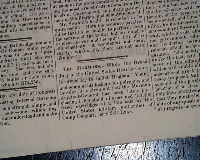 Mormons preparing for war? - RareNewspapers.com