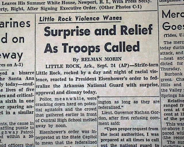 Little Rock Nine in 1957... - RareNewspapers.com