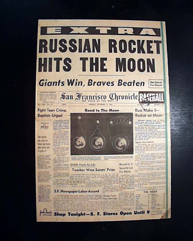 The Soviets take a dramatic lead in the Space Race... - RareNewspapers.com