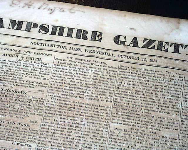 Personal views on Nat Turner's rebellion... Great on Garrison's ...