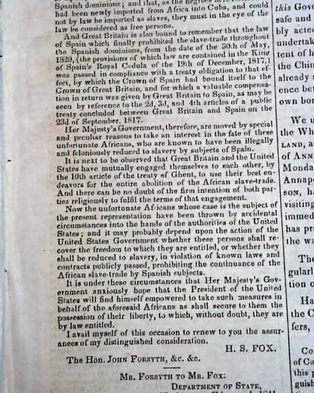 Sorting out the case of the Amistad slaves: England & America confer ...