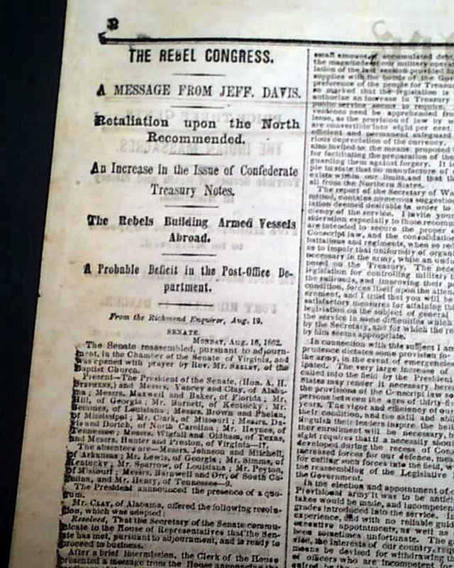 Lincoln's famous letter to Horace Greeley... - RareNewspapers.com