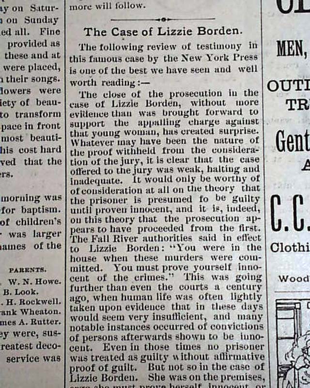 The case against Lizzie Borden... - RareNewspapers.com
