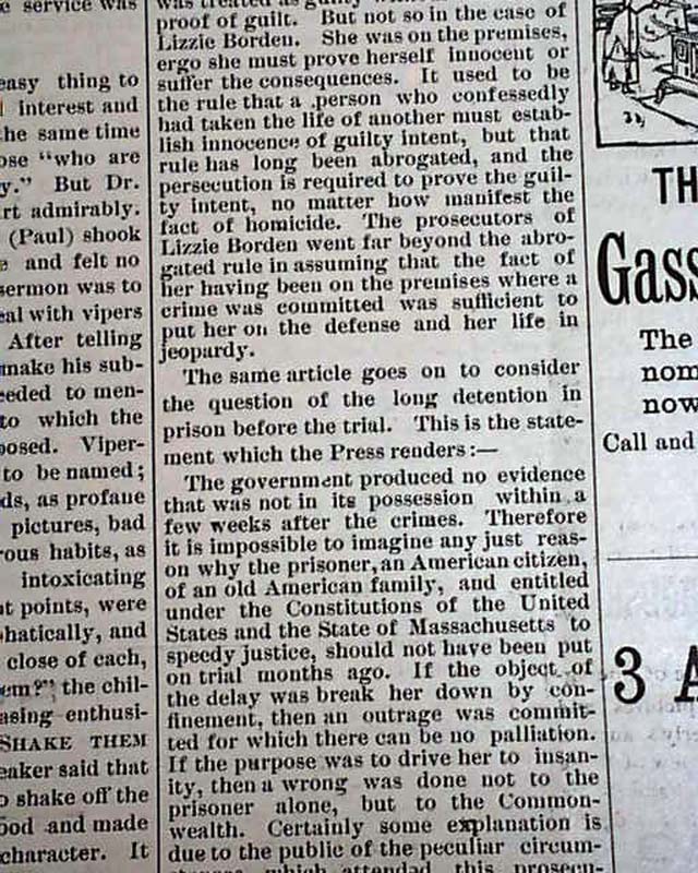 The case against Lizzie Borden... - RareNewspapers.com