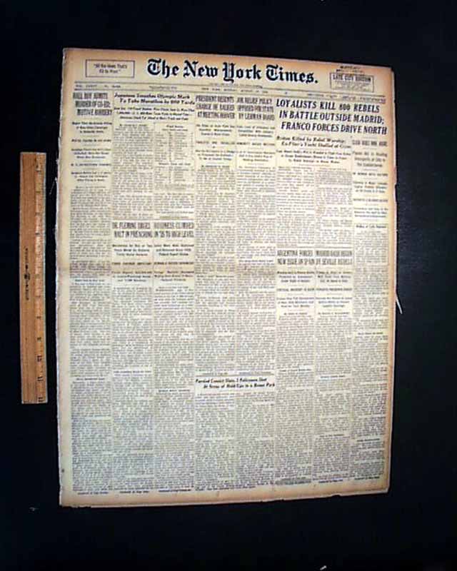 1936 Jesse Owens at the Berlin Olympics... - RareNewspapers.com