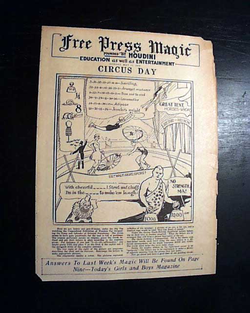 Harry Houdini's "magic" newspaper... - RareNewspapers.com