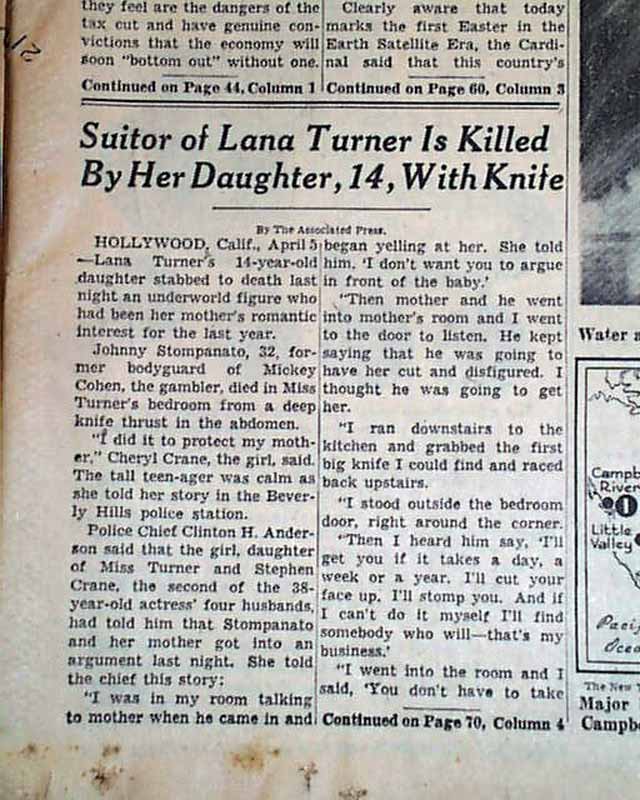 Lana Turner boyfriend murder.... - RareNewspapers.com