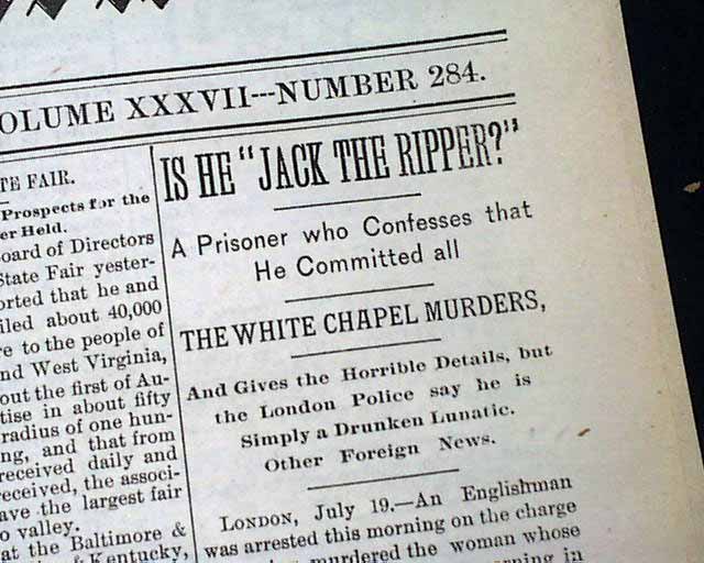 Jack the Ripper arrested in 1889 ?.... - RareNewspapers.com