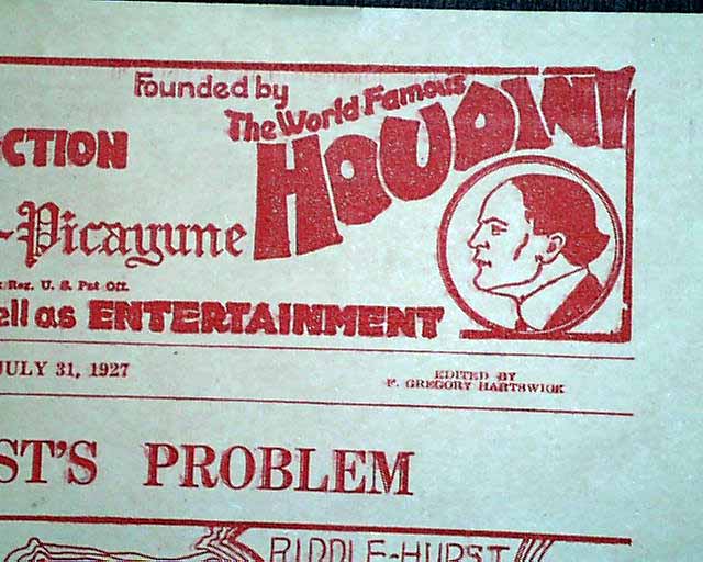 Harry Houdini magic "newspaper"... - RareNewspapers.com