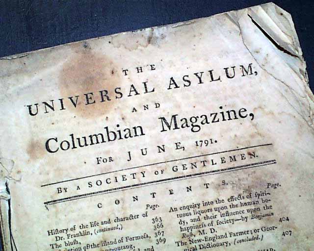 An American magazine from the 1700's... - RareNewspapers.com