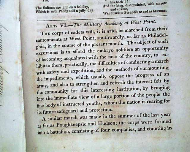 With a rare engraving of the West Point Military Academy ...