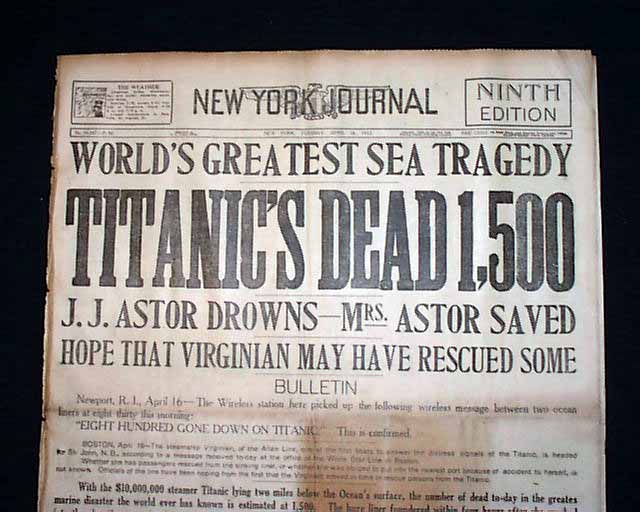 One of the best Titanic reports to be had... - RareNewspapers.com