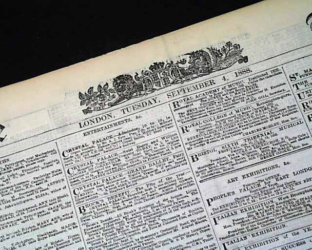 On the first victim of the Jack the Ripper case... - RareNewspapers.com