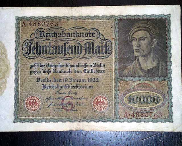German banknote from during its collapse... - RareNewspapers.com