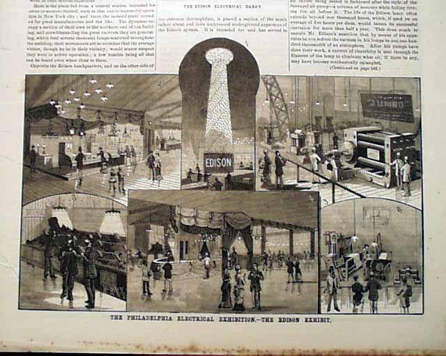 Edison at the Philadelphia Electrical Exhibition... - RareNewspapers.com