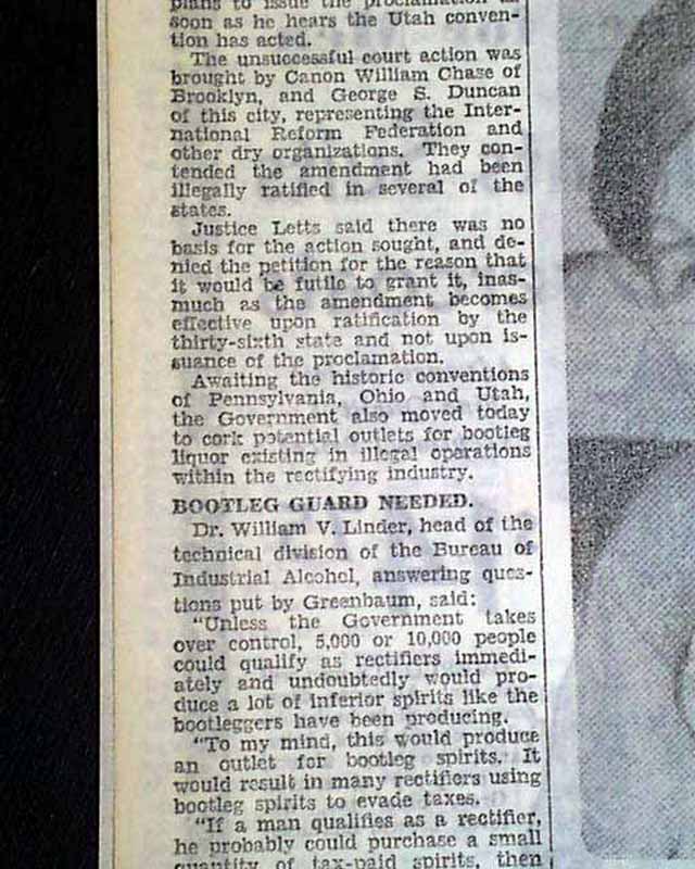 Prohibition ends in 1933.... - RareNewspapers.com