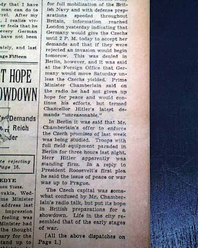 Neville Chamberlain on Appeasement speech.... - RareNewspapers.com