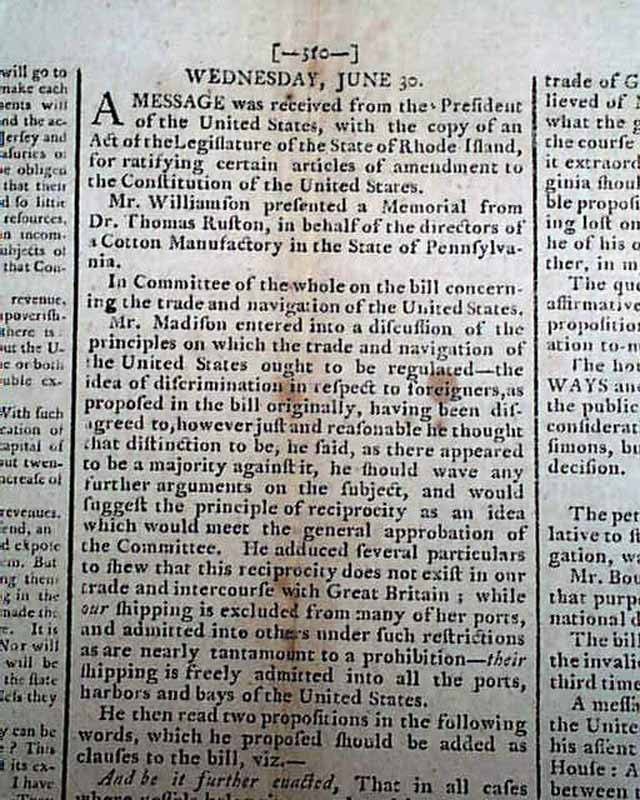 Rhode Island & the Constitution.... - RareNewspapers.com
