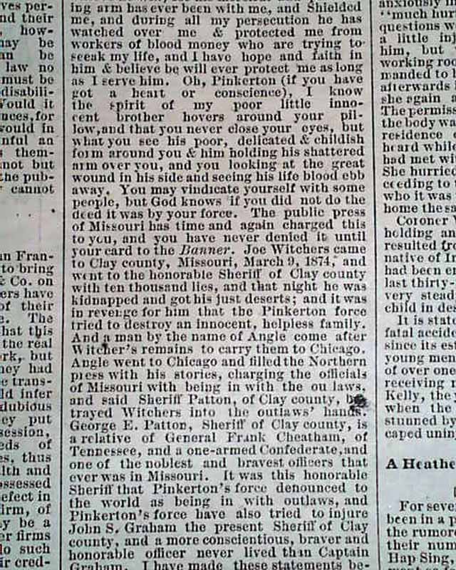 Two letters written & signed by Jesse James... - RareNewspapers.com