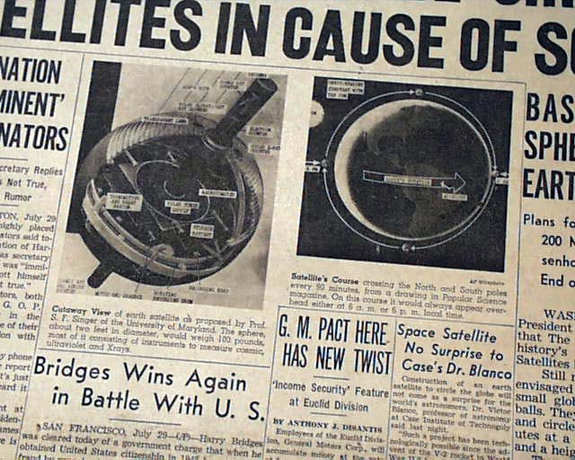 U.S. announces the beginning of the 'space race'... - RareNewspapers.com