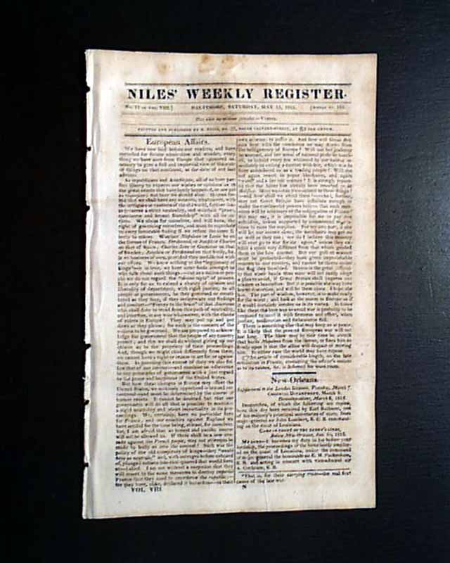 Napoleon escapes from Elba & returns to lead France... British account ...