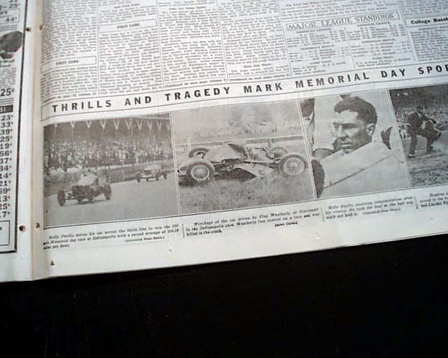 Kelly Petillo wins 1935 Indianapolis 500... - RareNewspapers.com