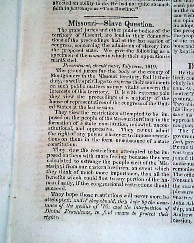 Death of the 'hero of Lake Erie' Commodore Oliver Hazard Perry ...