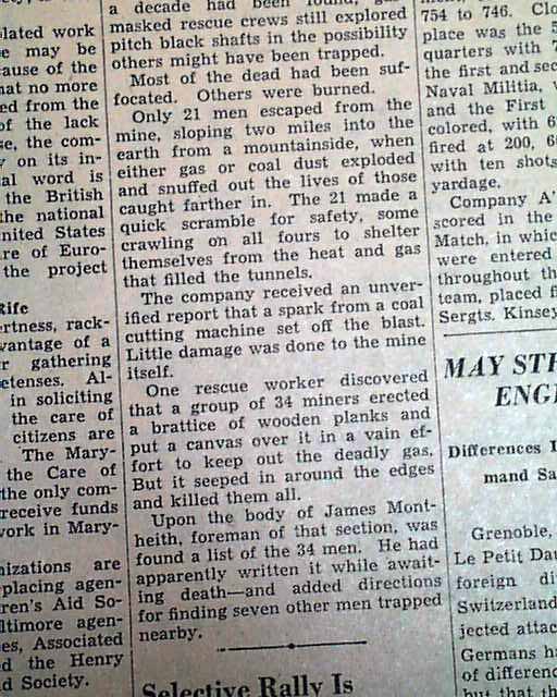 1940 Portage PA mine disaster.... - RareNewspapers.com
