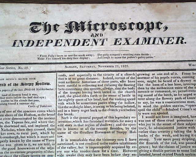 Washington Irving's "Legend of Sleepy Hollow"... - RareNewspapers.com