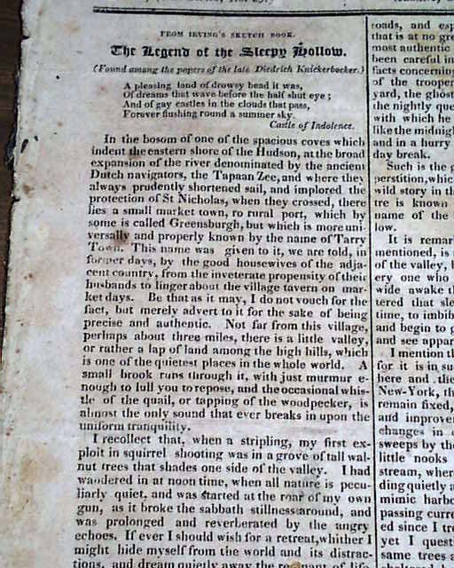 Washington Irving's "Legend of Sleepy Hollow"... - RareNewspapers.com