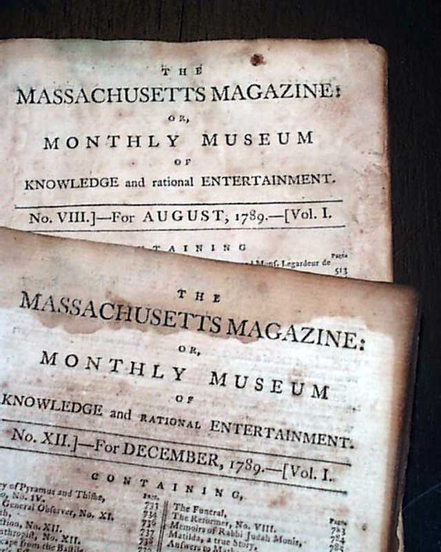 Eight American magazines of the late 18th century... - RareNewspapers.com