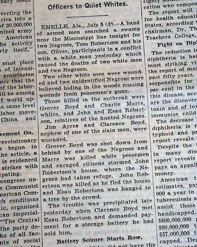 Emelle, Alabama race war... - RareNewspapers.com