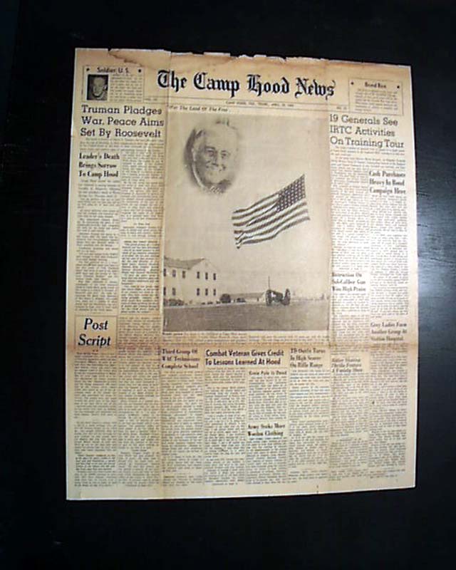 World War II newspaper from Camp Hood, Texas... - RareNewspapers.com