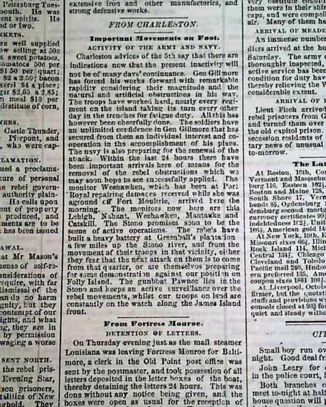 1863 Springfield Massachusetts Newspaper.... - RareNewspapers.com